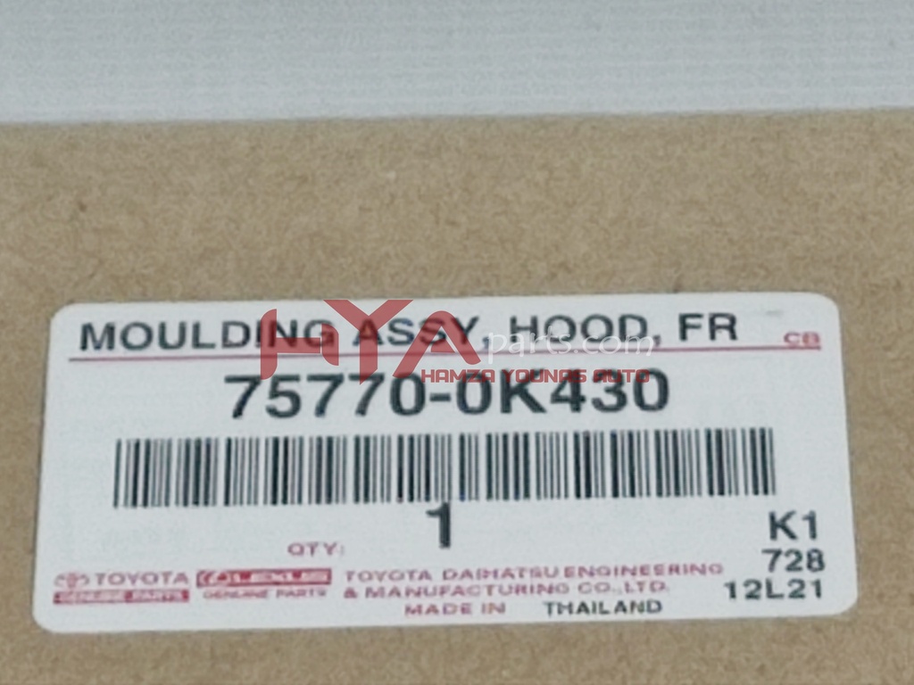 MOULDING ASSY, HOOD, FRONT | H Y A parts